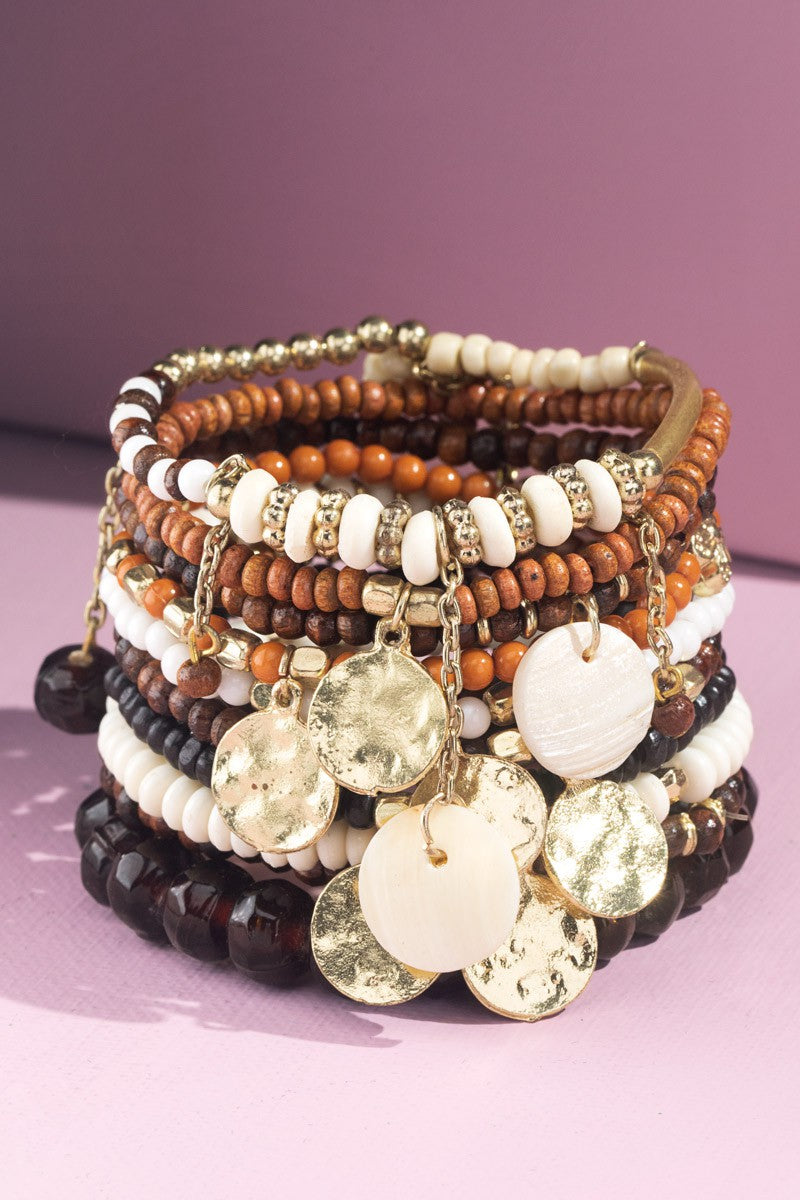 URBANISTA Multi Layered Mixed Beads Bracelet Stack – G&R Closet Boutique